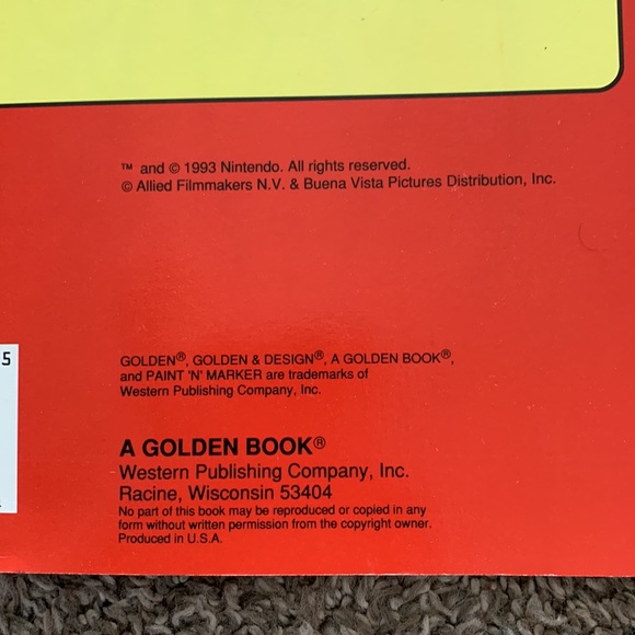 Nintendo | Toys | 3 1993 Vintage Paint N Marker Book Super Mario Bros ...